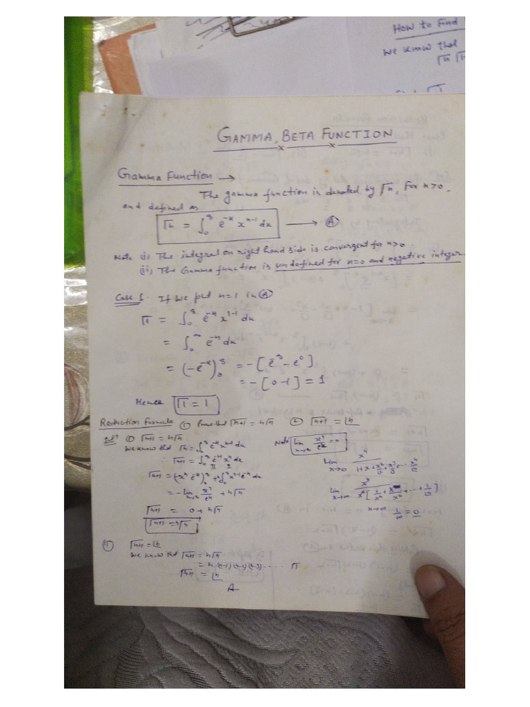 Gamma Function | PDF