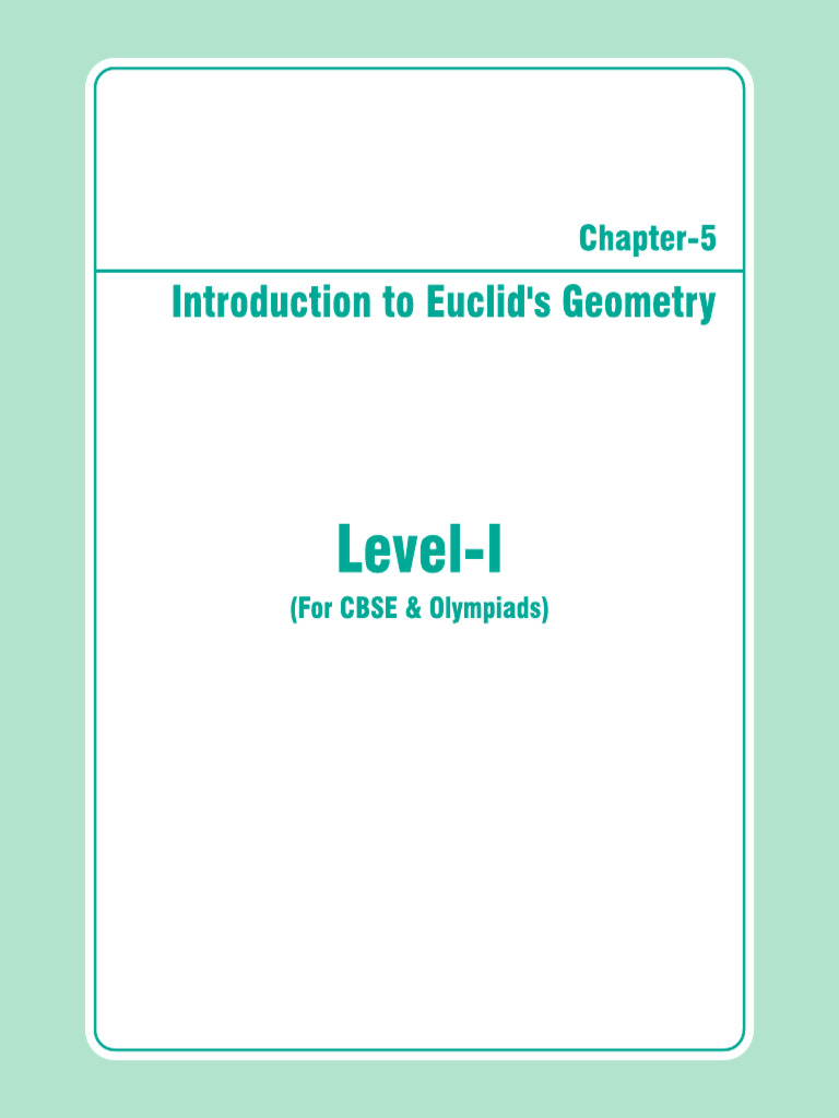 Introduction To Euclid Geometry 9 Aakash | PDF
