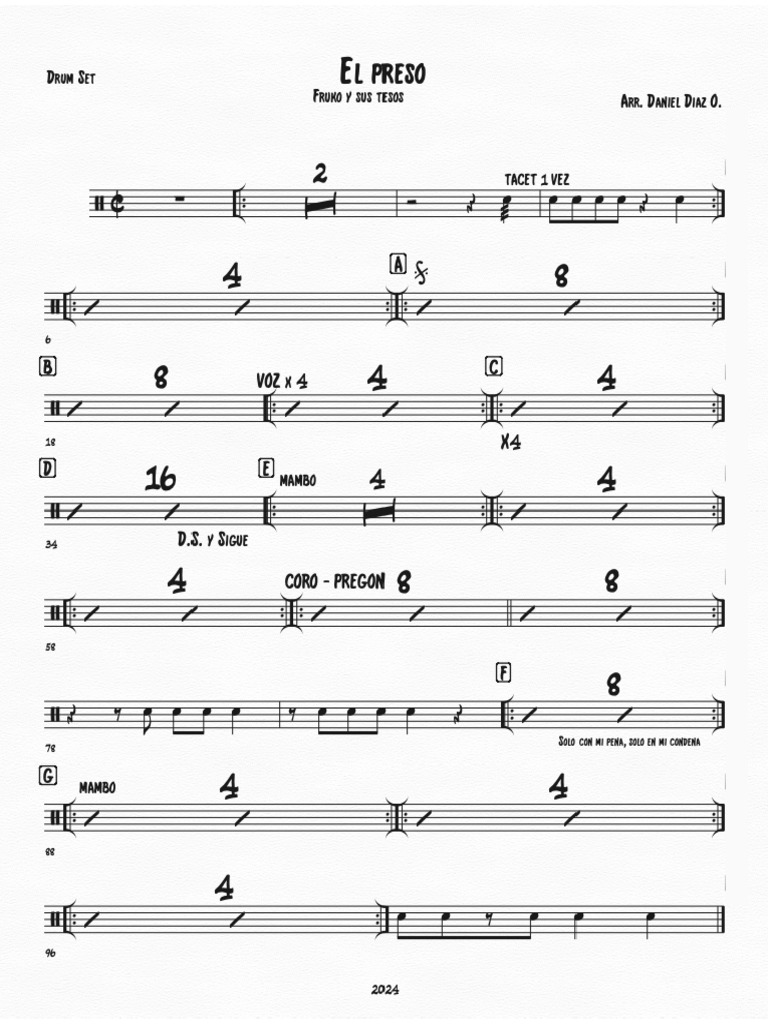 El preso - Drum Set | PDF