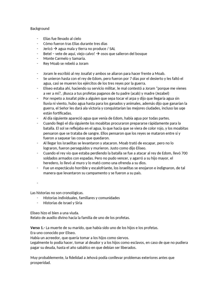 Eliseo y La Viuda, Las Vasijas y Los Hijos | PDF | Pecado | Gracia divina