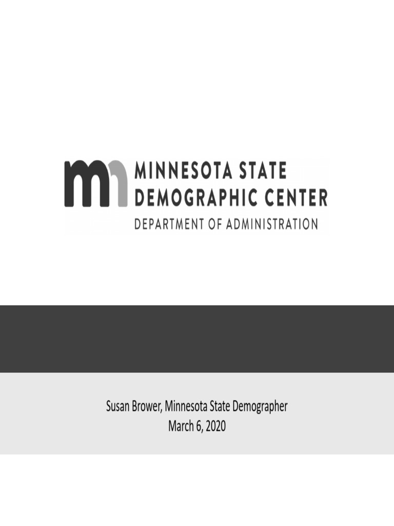 Susan Brower, Minnesota State Demographer | PDF | Race And Ethnicity In ...