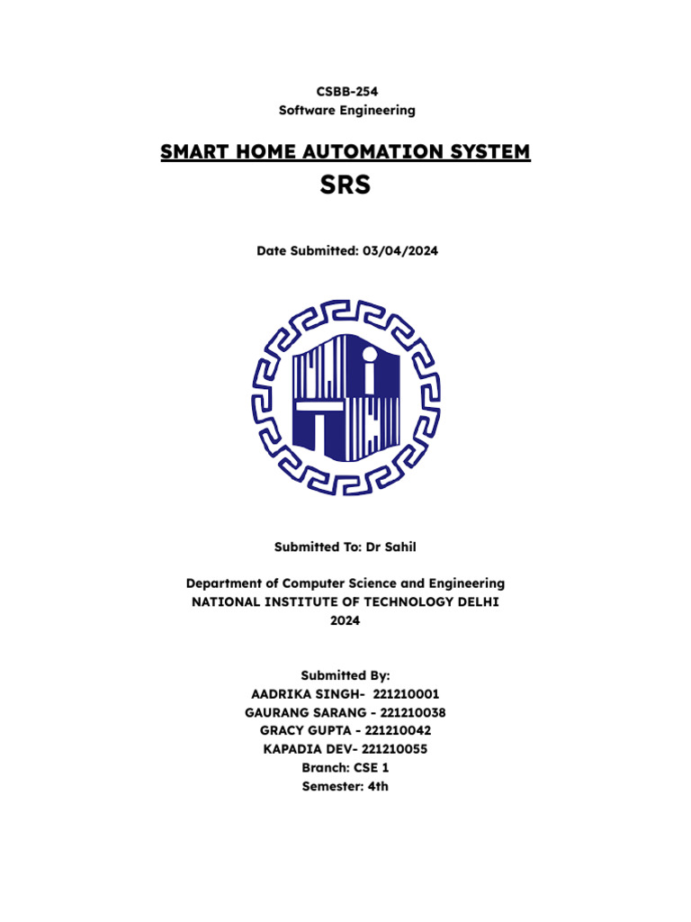 SRSFINAL | PDF | Home Automation | Automation