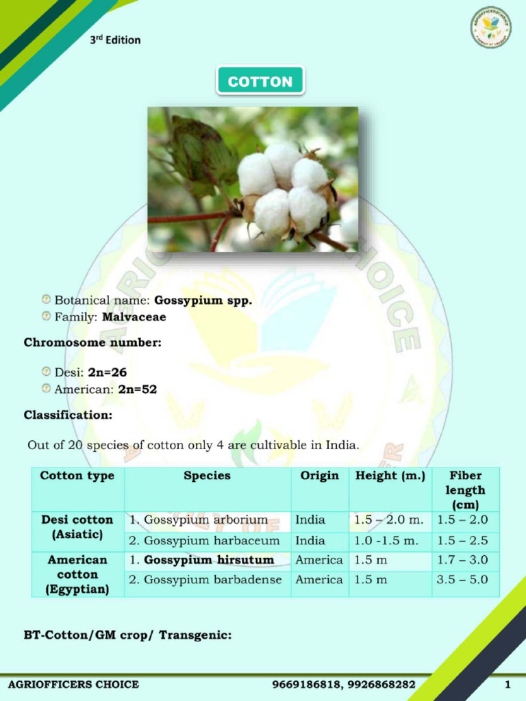Cotton | PDF