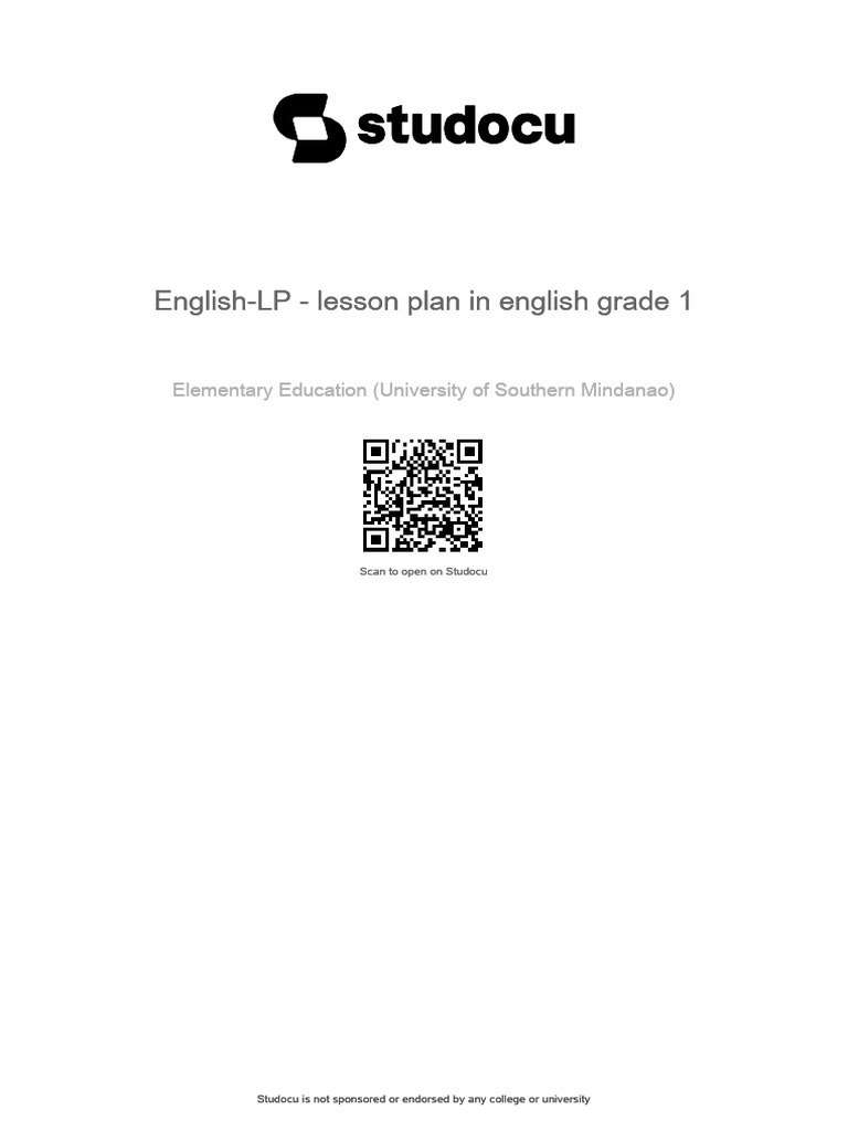 English LP Lesson Plan in English Grade 1 | PDF | Teachers | Noun
