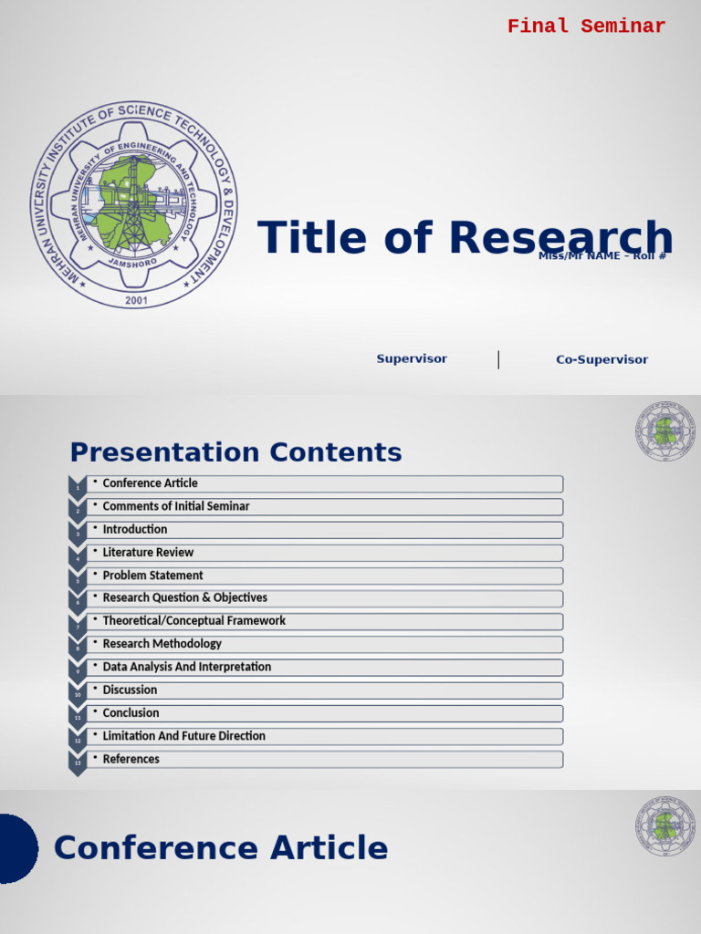 MUISTD - Final Seminar PPT Template - MBAMS and PHD Programs - (Ver 09 ...