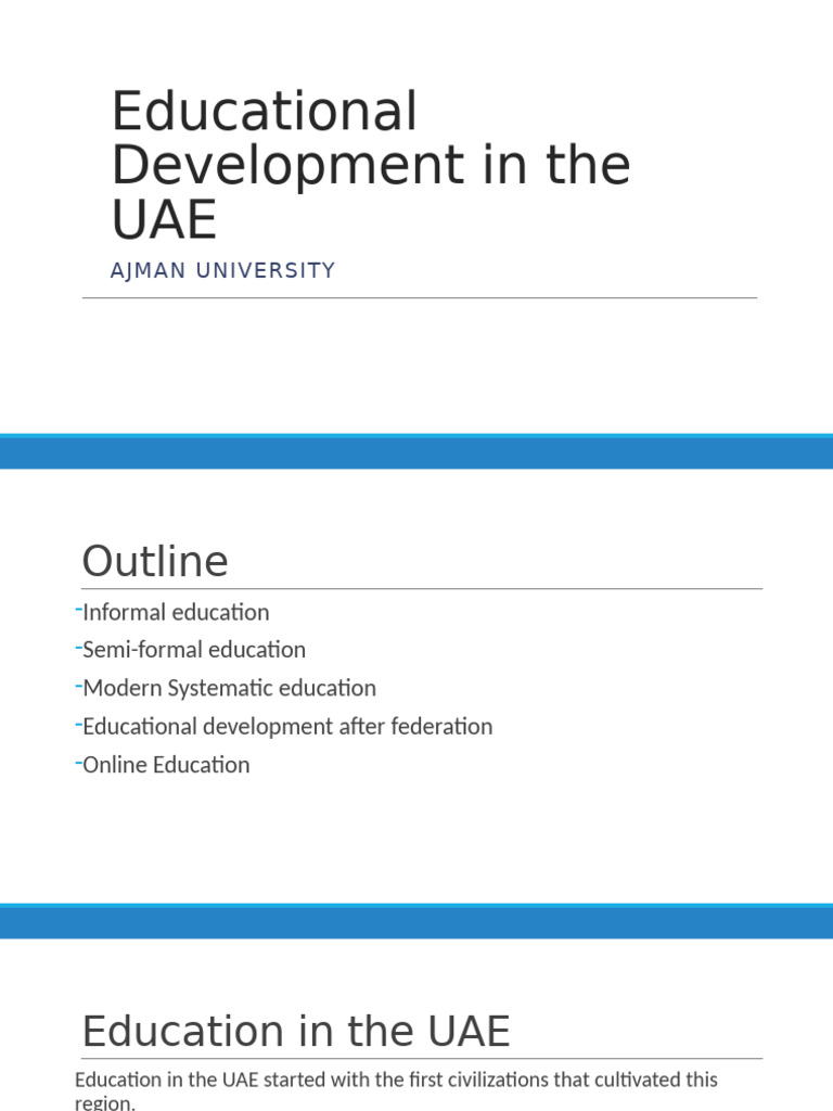 Educational Development in The UAE | PDF | United Arab Emirates