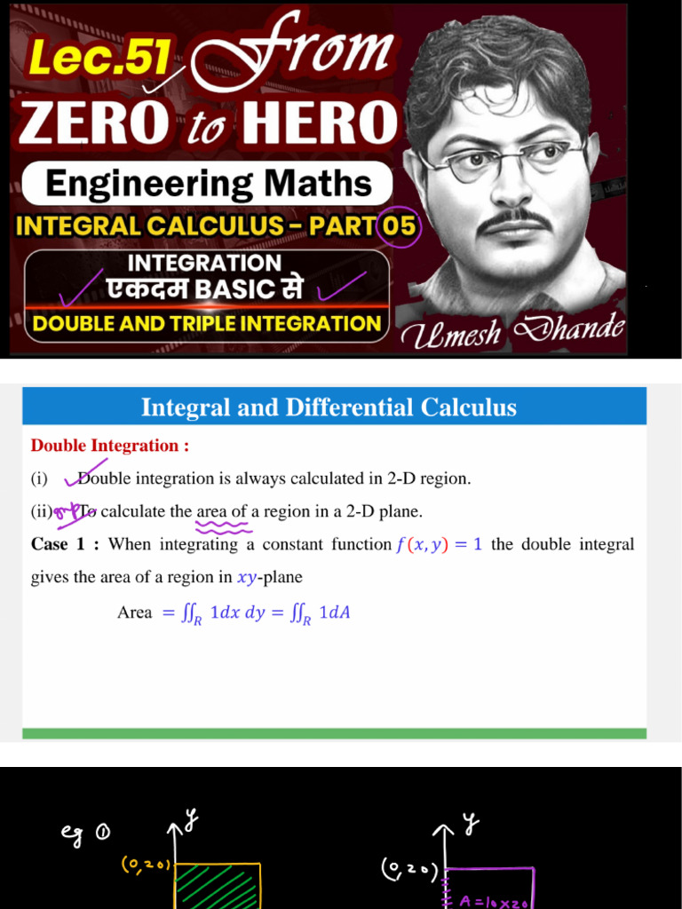 L51 Engg. Maths Integral Calculus - Part 05 Integration एकदम Basic से UD Sir #Gateacademy | PDF