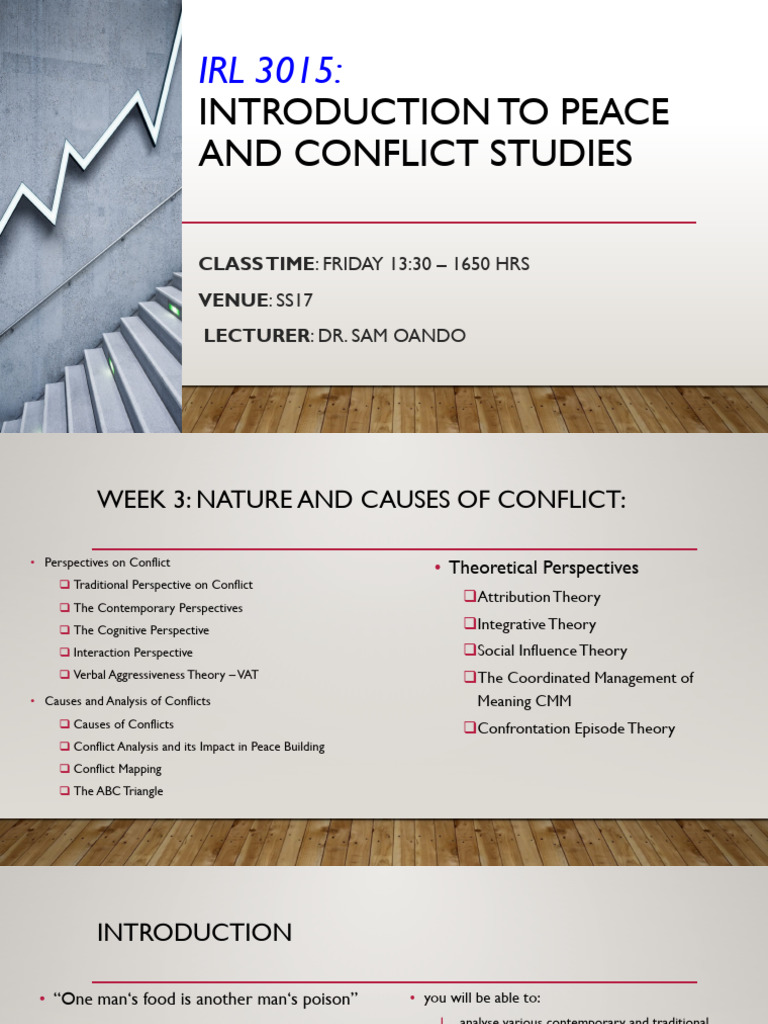 Week 3 - Notes - Nature and Causes of Conflict | PDF | Communication | Mind Week 3 - Notes - Nature and Causes of Conflict | PDF | Communication | Mind