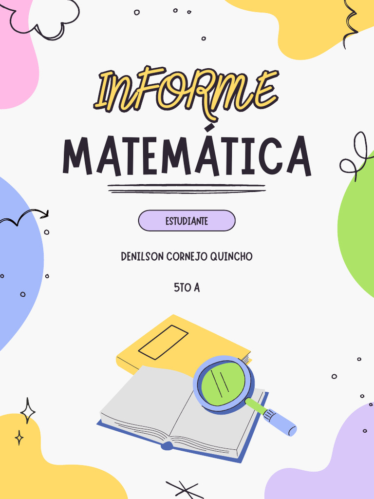 Documento A4 Portada Carátula Informe de Proyecto Doodle Orgánico ...