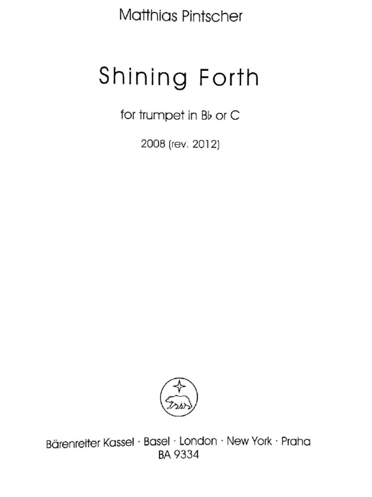 Pintscher - Shining Forth | PDF