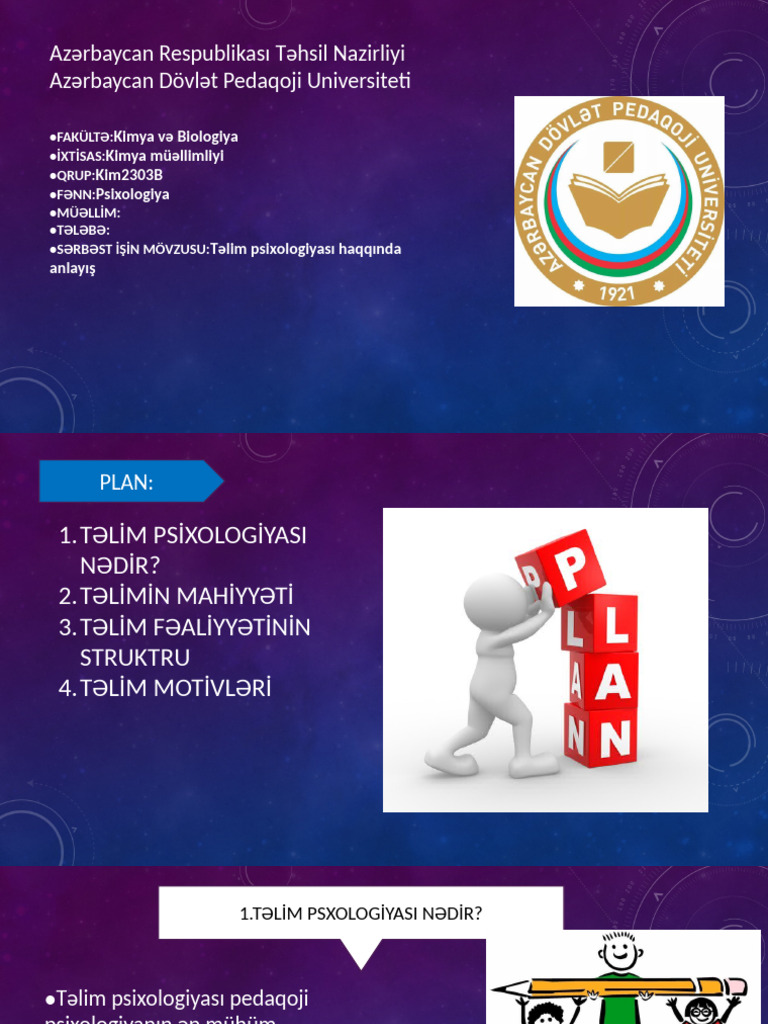 Təlim - Slayd 1 | PDF