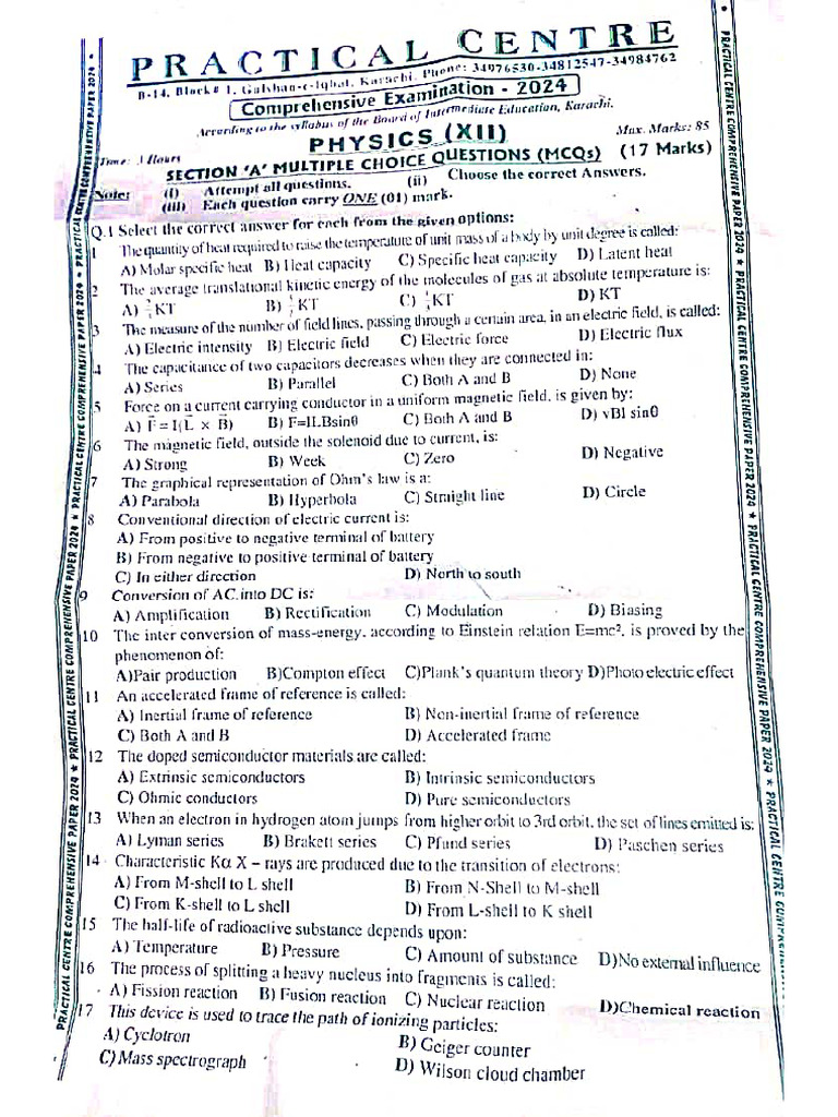 Xii - All Sub PC Comprehensive 2024 | PDF