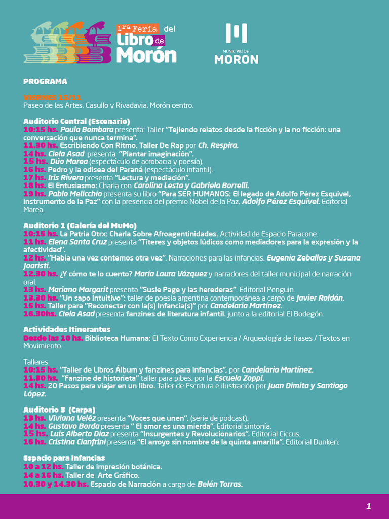 Programa Feria Del Libro | PDF | Arte