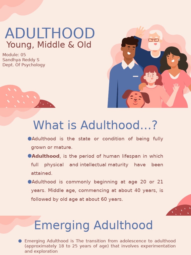 Adulthood Stages and Health Insights | PDF | Alcoholism | Obesity