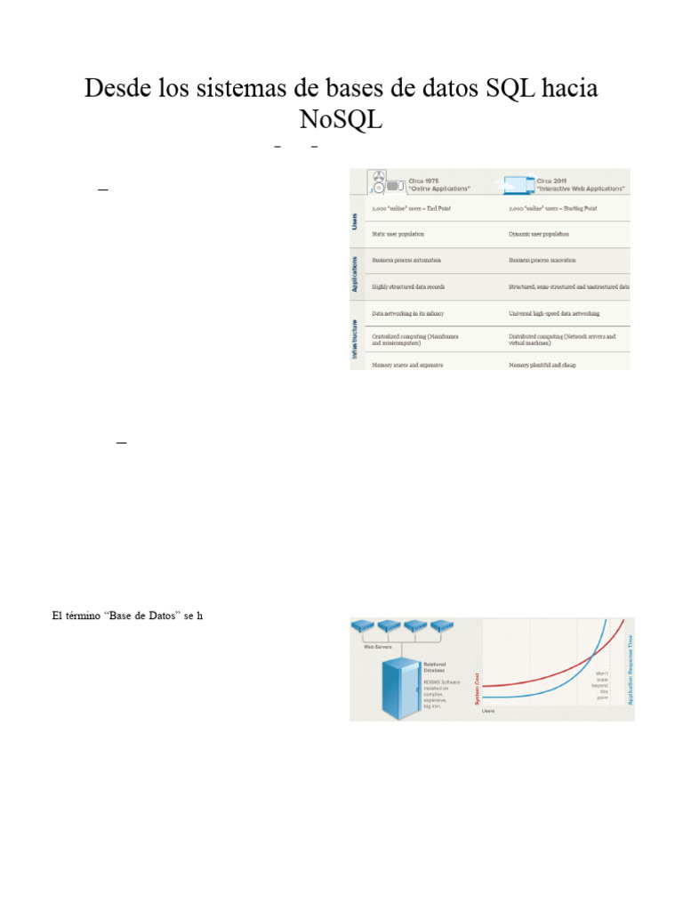 Desde Los Sistemas de Bases de Datos SQL Hacia NoSQL - GB | PDF | No Sql | Bases de datos