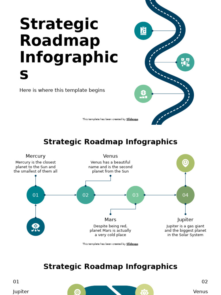 Strategic Roadmap Infographics Template | PDF | Planets | Planets In ...