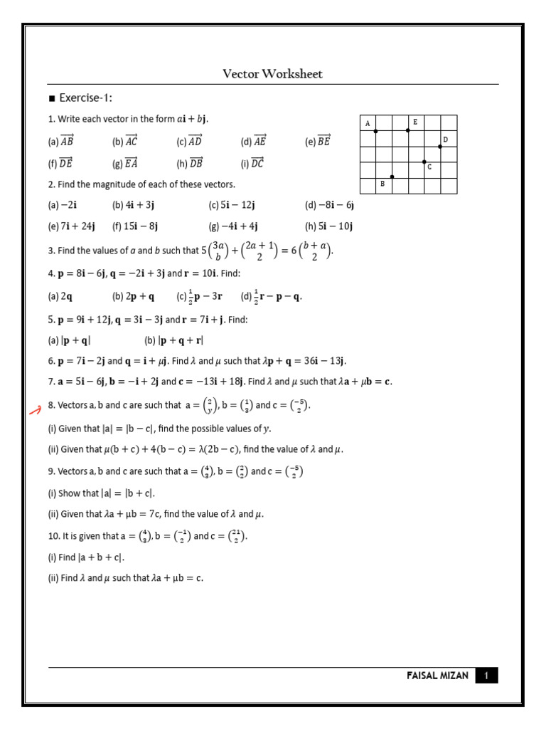 WS Vectors | PDF | Speed | Motion (Physics)