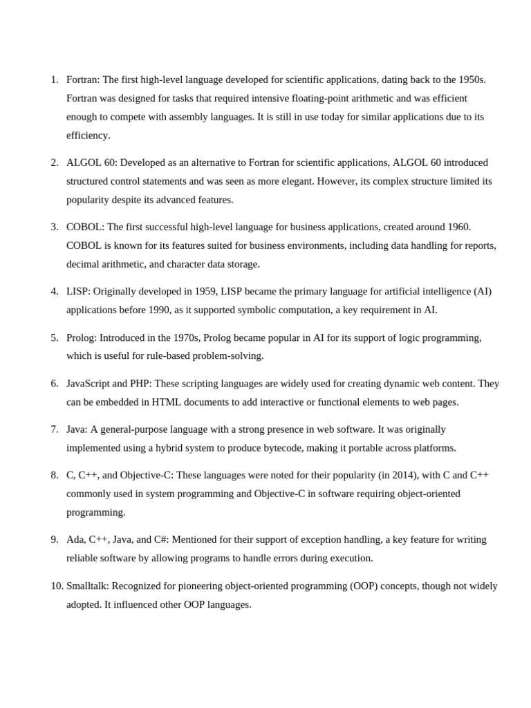 Programming Language | PDF | Computer Programming | Object Oriented ... Programming Language | PDF | Computer Programming | Object Oriented ...