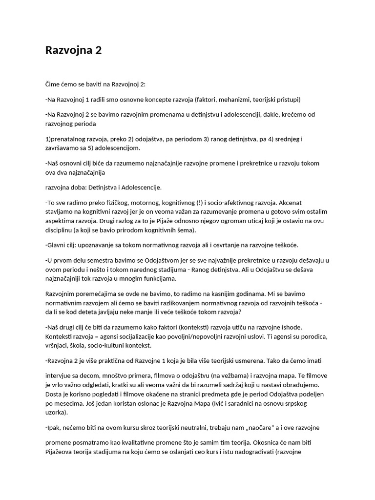 Razvojna 2 | PDF
