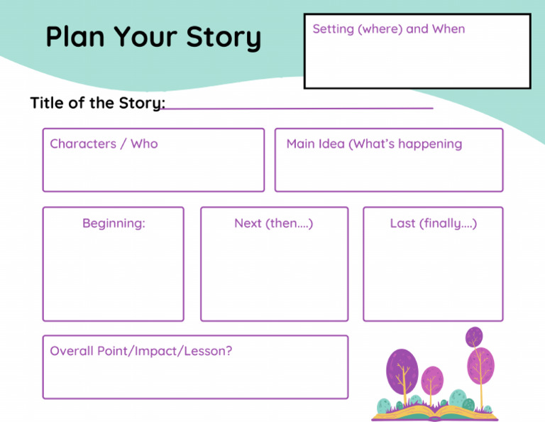 Writing Graphic Organizer in Yellow Simple Style | PDF