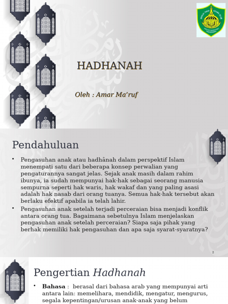 Hadhanah | PDF | Kesehatan Holistik