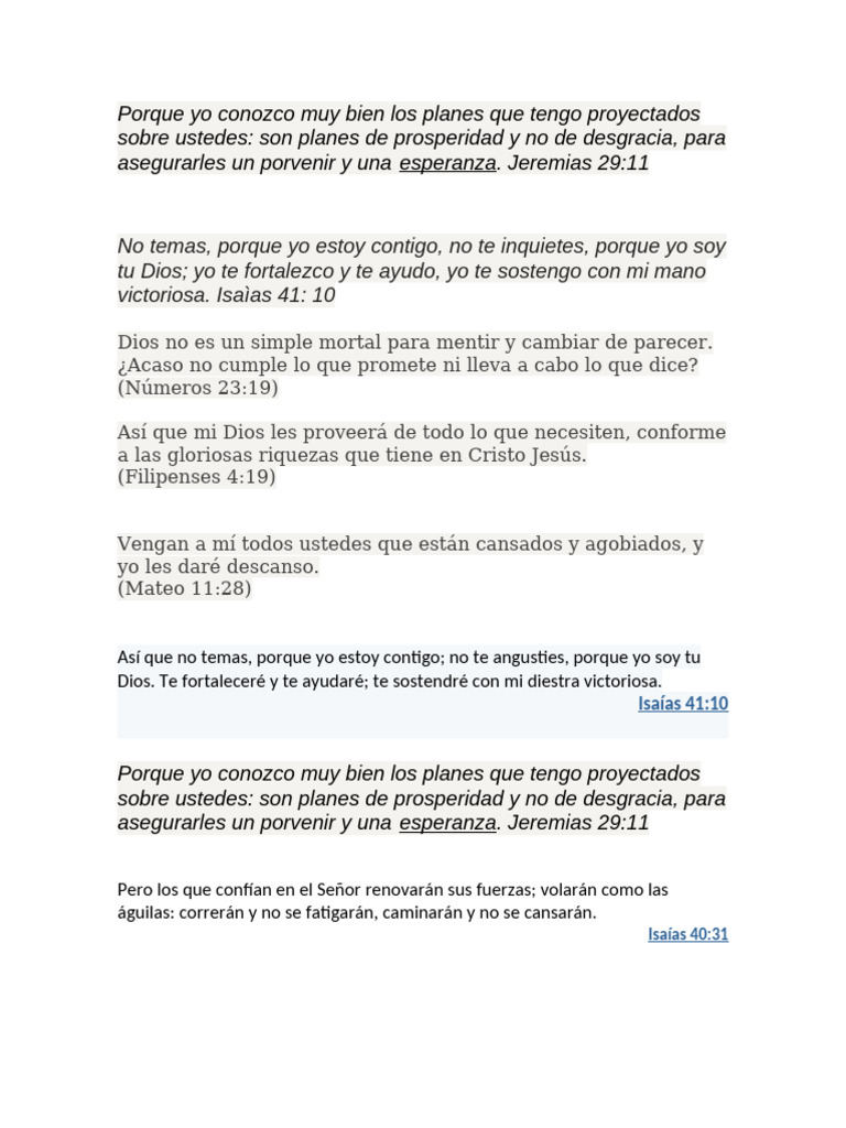 Porque Yo Conozco Muy Bien Los Planes Que Tengo Proyectados Sobre ...
