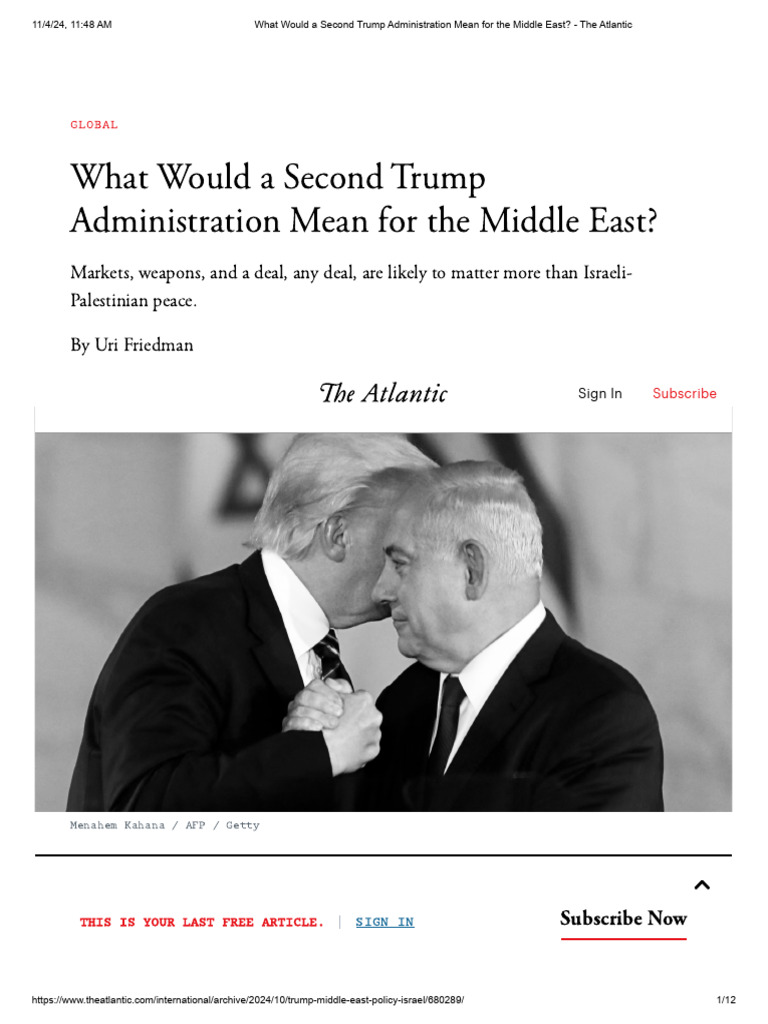 What Would A Second Trump Administration Mean For The Middle East - The ...