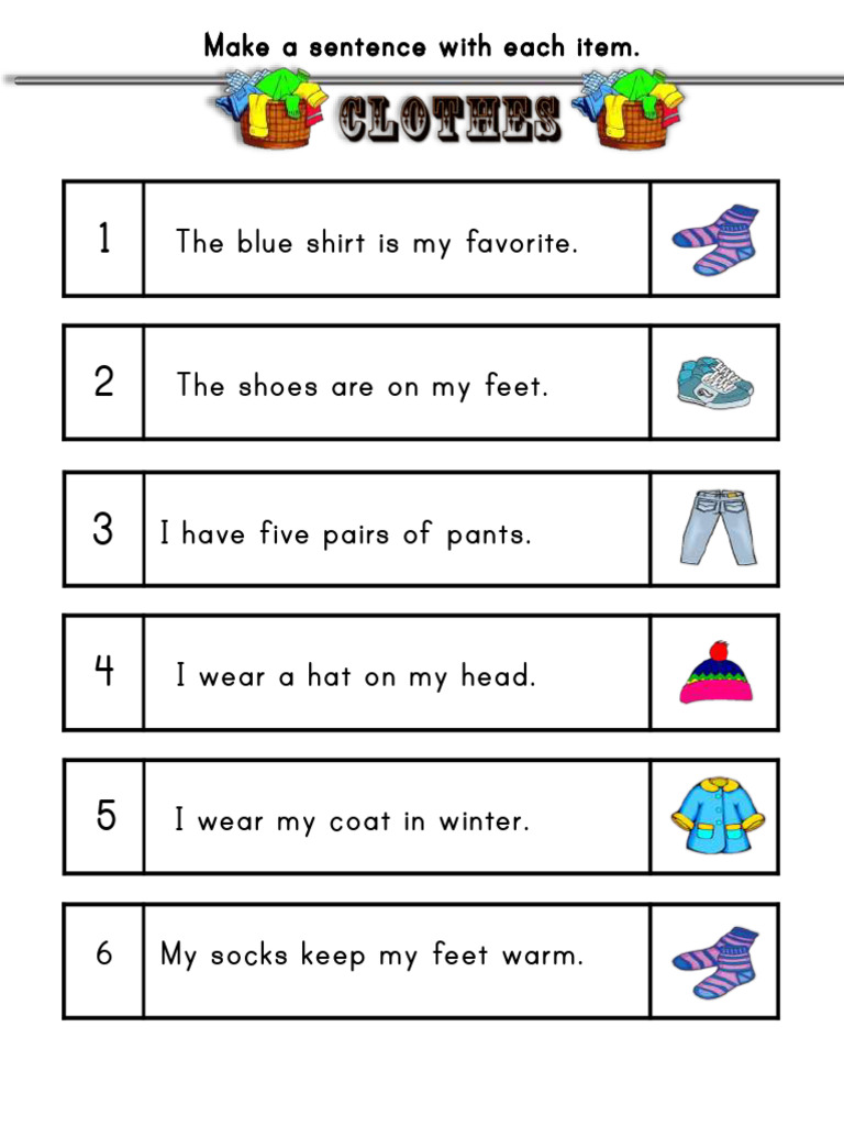 Clothes Reading Practice | PDF | Vocabulary | Learning