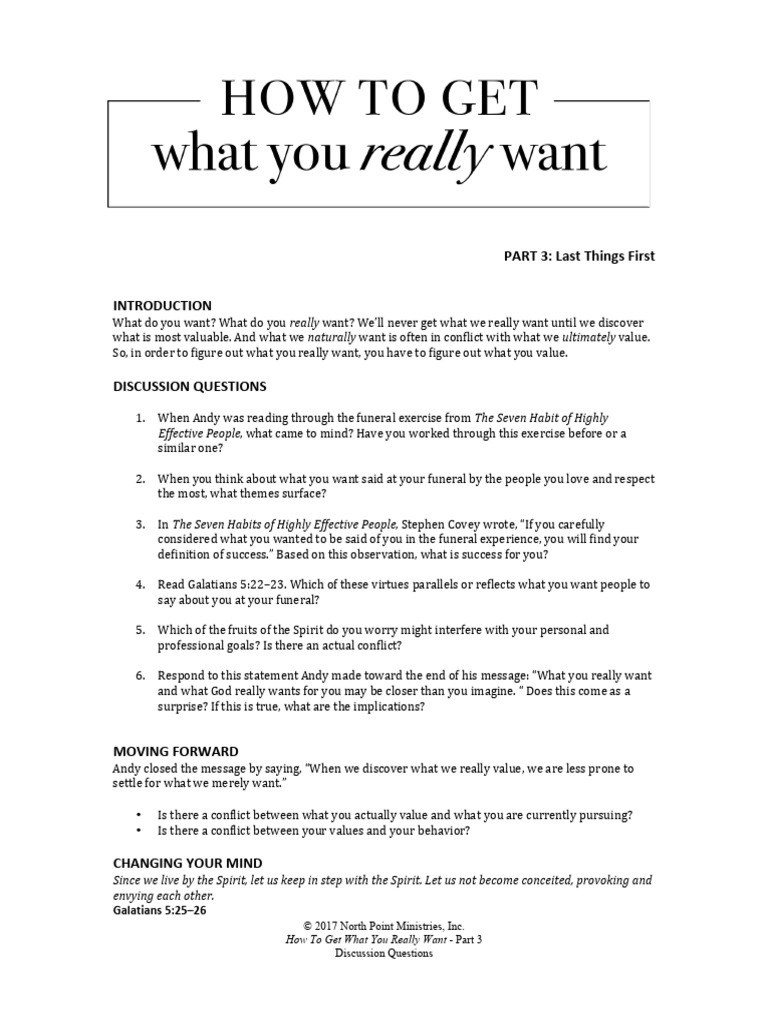 How To Get What You Really Want Part 3 | PDF | Social Science | Self ...