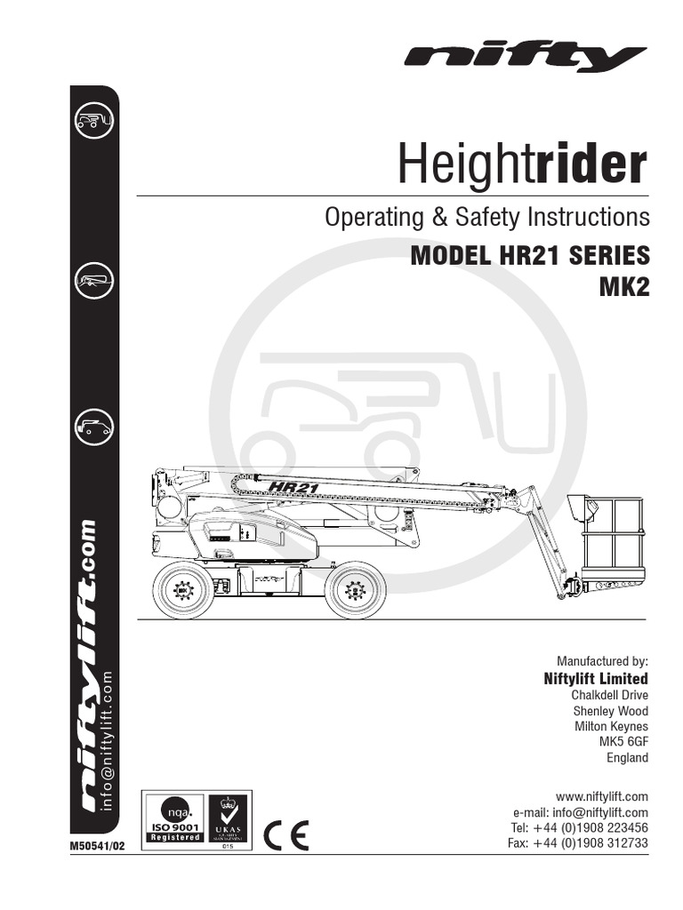 HR21 Mk2 Operating & Safety Manual | PDF | Gasoline | Wound