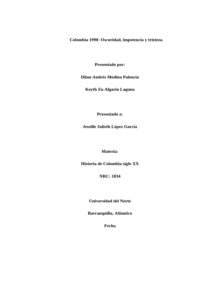 Colombia 1990 | PDF | Colombia