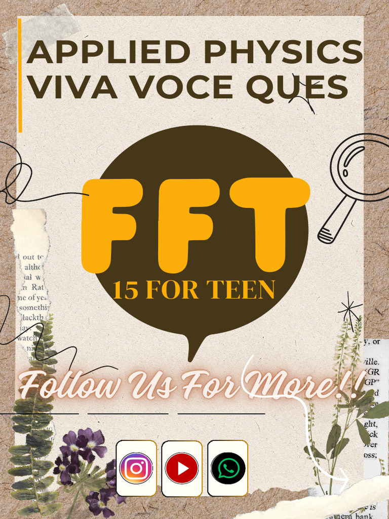 Viva Voce Physics i | PDF | Optical Fiber | Photoelectric Effect