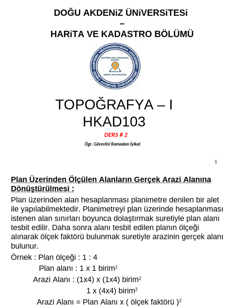 Hkad103 Ders 2 | PDF