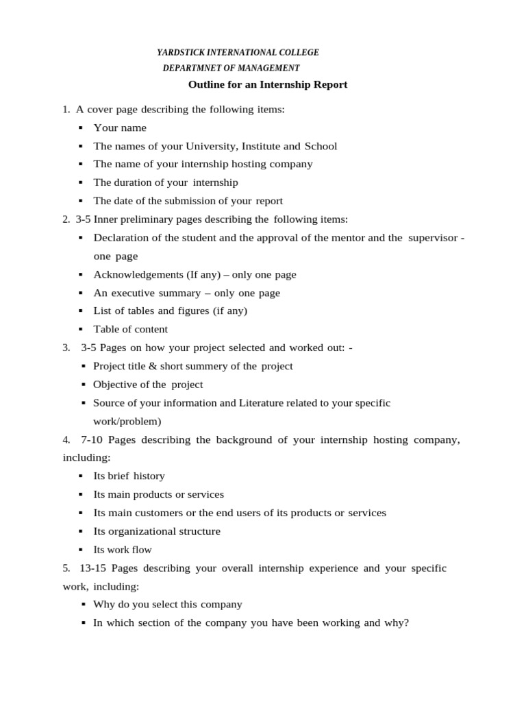 Internship Outline For MGT 2014 | PDF | Cognition | Psychology