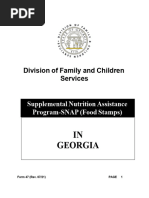 Georgia SNAP Periodic Report Form | PDF | Supplemental Nutrition ...