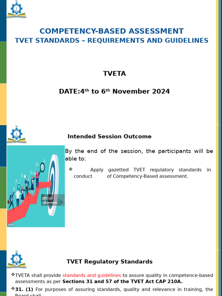 Competency-Based Assessment - TVET Standards - Requirements and ...