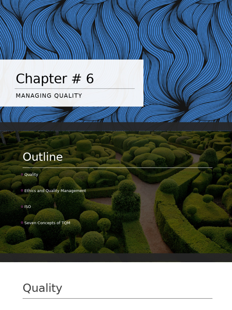 Chapter # 6 Managing Quality | PDF