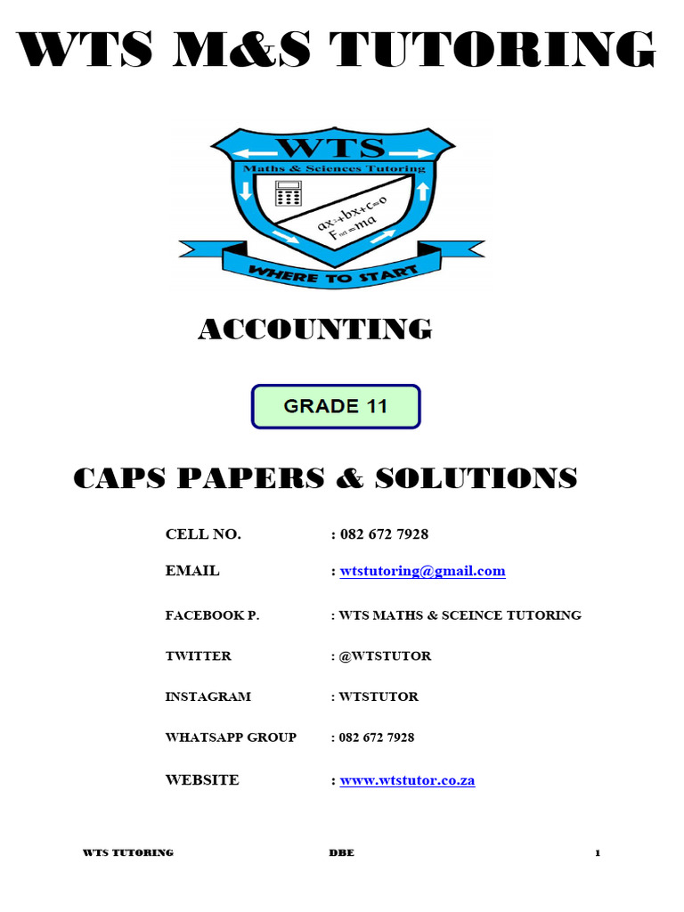 WTS Accounting Tutoring Resources | PDF | History