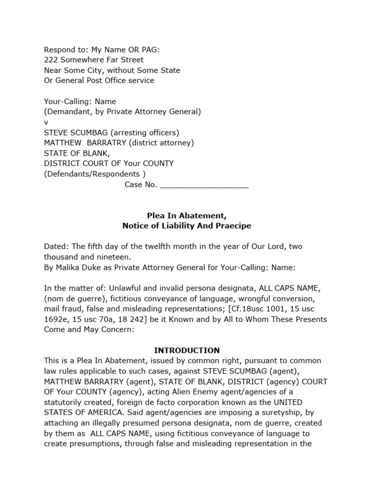 Abatement-Notice of Liability-Sharecopy (3) 2 | PDF | Common Law ...