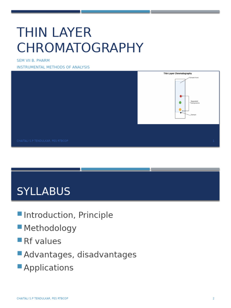 Thin Layer Chromatography Overview | PDF | Thin Layer Chromatography ...