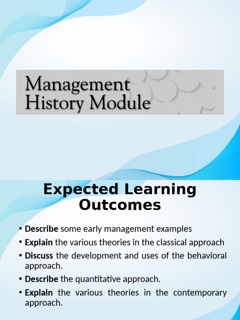 Historical Management Approaches Overview | PDF | System | Quality ...