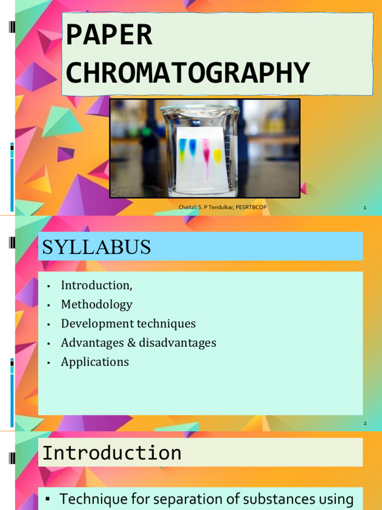 Paper chromatography-2 | PDF | Chromatography | Acetic Acid
