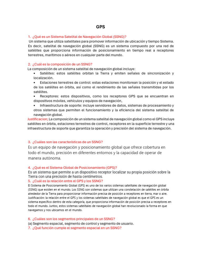 GPS1 | PDF | Sistema de Posicionamiento Global | Navegación