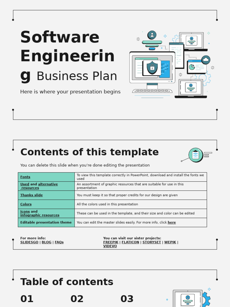 Software Engineering Business Plan by Slidesgo | PDF | Marketing | Market Segmentation