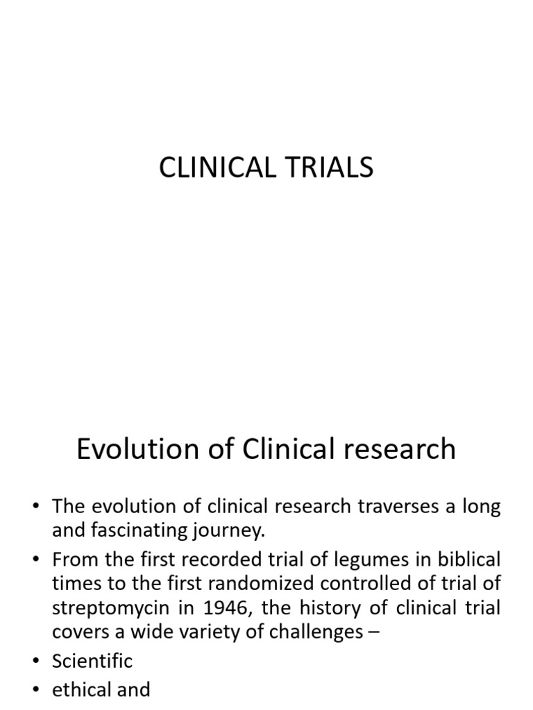 clinical trials | PDF | Clinical Trial | Experiment