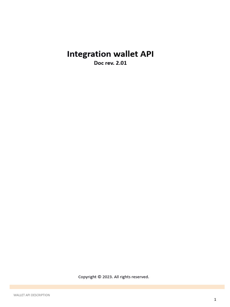 Wallet API v.2 Desc en | PDF | Computing