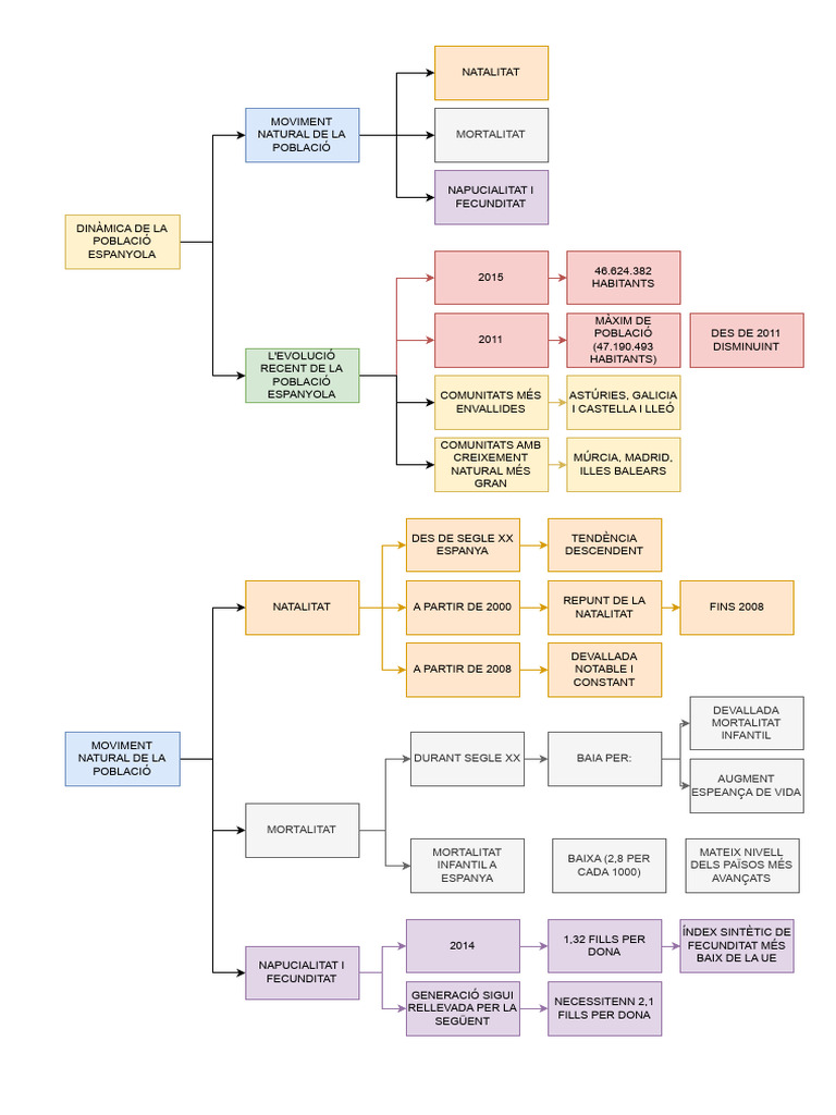MARC RIERA - Dinàmica de La Població Espanyola - Drawio | PDF