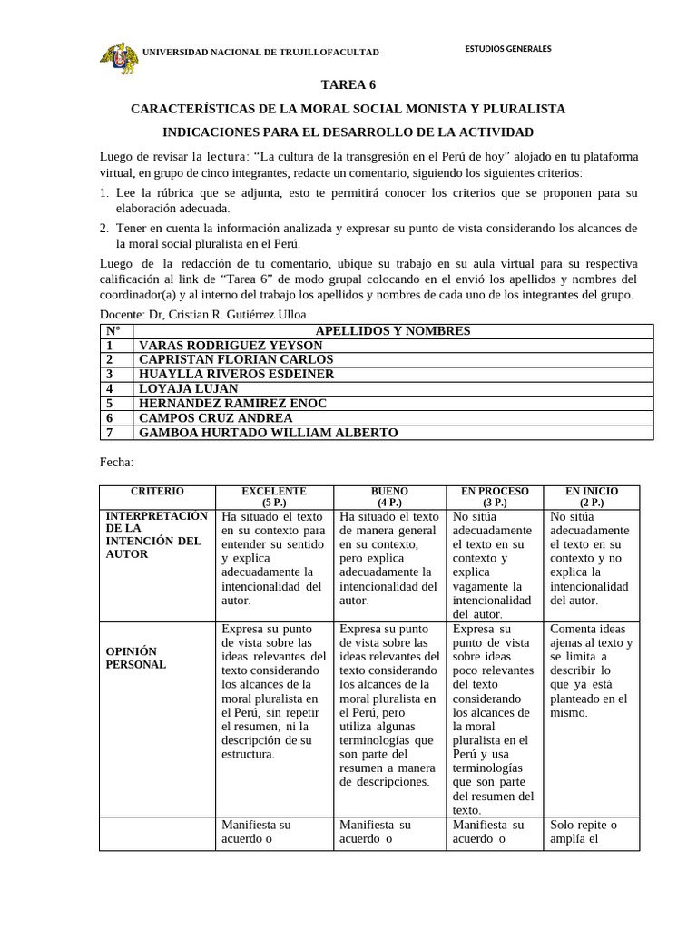 ETICA TAREA 6 (1) | PDF | Moralidad | Corrupción política