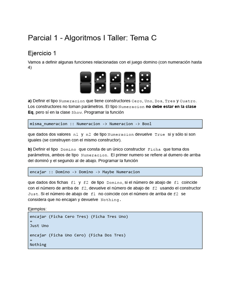 Parcial 1 2022-04-25 (Tema C) | PDF | Algoritmos | Matemáticas