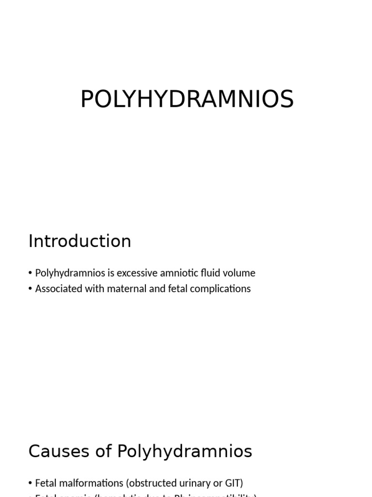 Polyhydramnios 1 | PDF